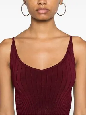 MUGLER Sleeveless Knitted Midi Dress