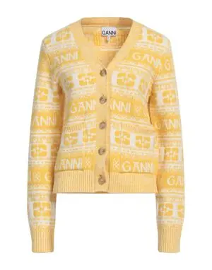 GANNI Cardigan In Wool And Recycled Fibers