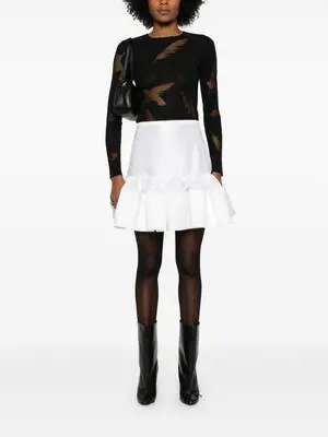 Alexander McQueen Feather-intarsia Blouse