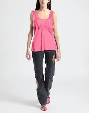 Pinko Sleeveless Lace Trim Camisole - Pink