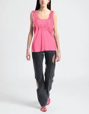 Pinko Sleeveless Lace Trim Camisole - Pink