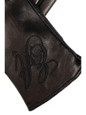 Emporio Armani Embroidered Leather Gloves