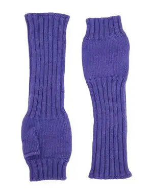 8 BY YOOX Recycled Wool Cable Knit Fingerless Gloves - Purple