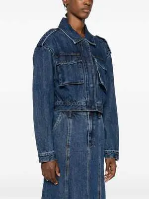 SELF-PORTRAIT Cropped Denim Jacket