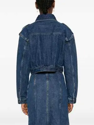 SELF-PORTRAIT Cropped Denim Jacket