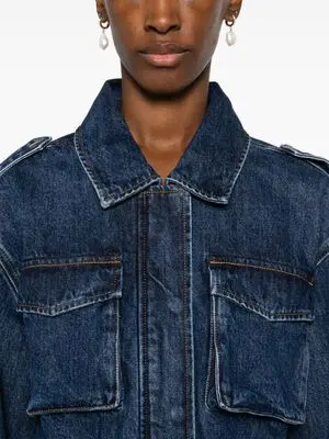 SELF-PORTRAIT Cropped Denim Jacket