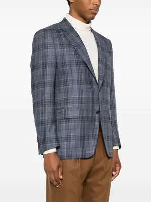 Canali Checked Single-breasted Blazer