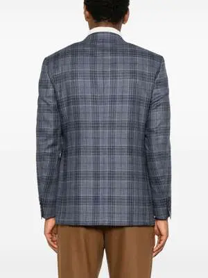 Canali Checked Single-breasted Blazer