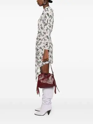 Maje Mini Miss M Leather Shoulder Bag - Red