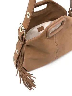 Maje Miss M Fringed Suede Shoulder Bag