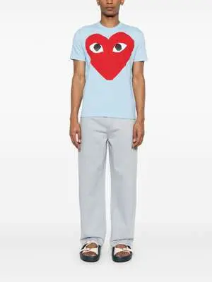 Play Comme Des Garcon Heart-print T-shirt - Blue
