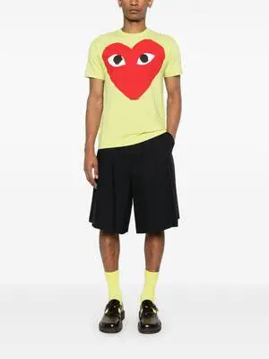 Play Comme Des Garcon Heart-print T-shirt - Green