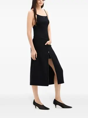 COURREGES Heritage Crepe-texture Midi Skirt