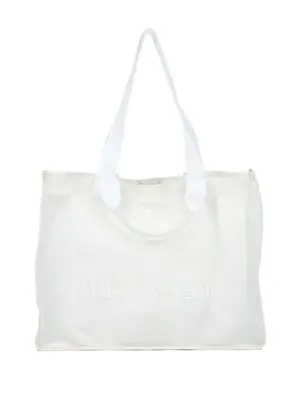 MAISON MARGIELA Large Logo-embroidered Tote - White