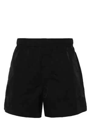 Zegna Embroidered-logo Swim Shorts - Black
