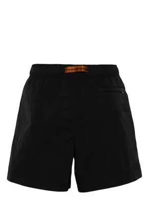 Zegna Embroidered-logo Swim Shorts