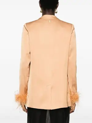 TWINSET Feather-trim Satin Blazer