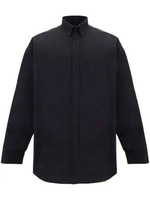 Balenciaga Oversized Cotton Shirt - Black