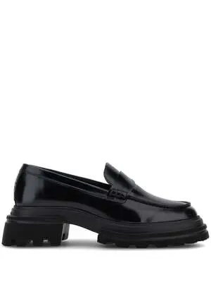 Hogan Polished Leather Loafers