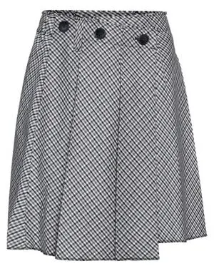 Maje Mini Pleated Checked Skirt - Blue
