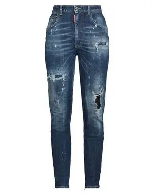 Dsquared2 Raw Edge Hem Jeans For Women