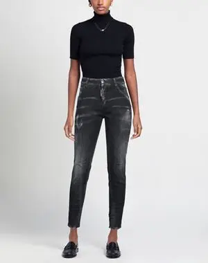 Dsquared2 Washed Cotton Blend Skinny Jeans