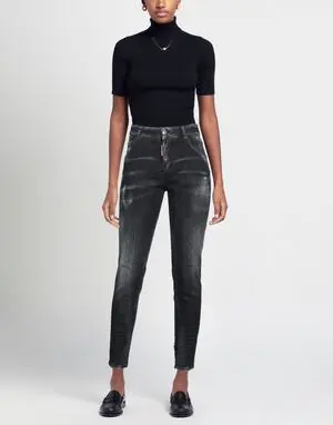 Dsquared2 Washed Cotton Blend Skinny Jeans