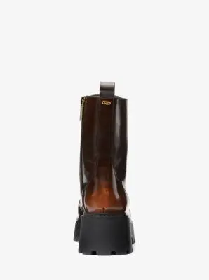 Michael Kors Blake Burnished Leather Combat Boot