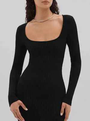 Good American Ribbed Midi Dress