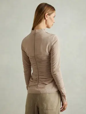 REISS Eleni Ruched Top