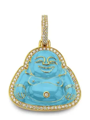 BUDDHA MAMA 20kt Yellow Diamond Buddha Pendant Charm