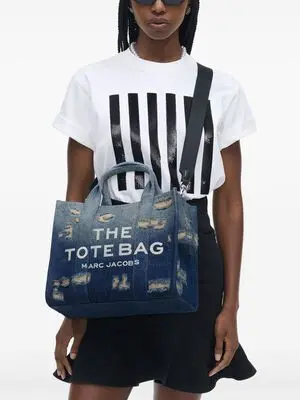 Marc Jacobs Denim Medium Rip And Repair Tote Bag - Blue