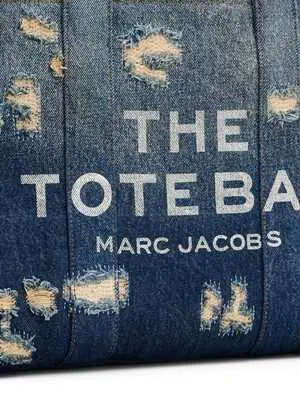 Marc Jacobs Denim Medium Rip And Repair Tote Bag - Blue