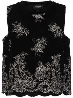 Giambattista Valli Floral-embroidered Tank Top