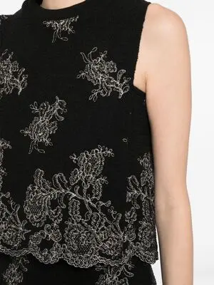 Giambattista Valli Floral-embroidered Tank Top