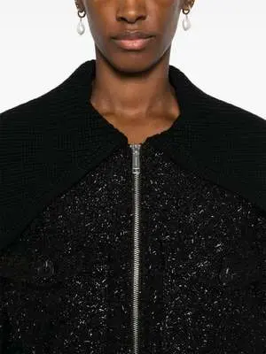 SELF-PORTRAIT Bouclé Bomber Jacket