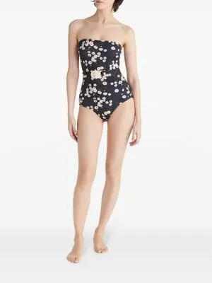 ERES Courtois Floral-print Swimsuit - Black