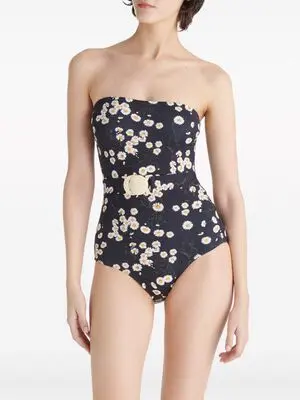 ERES Courtois Floral-print Swimsuit - Black
