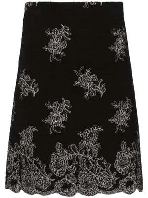 GIAMBATTISTA VALLI Giambattista Valli Floral-Embroidered Tweed Skirt