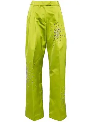 DES_PHEMMES Rhinestone-embellished Wide Leg Trousers