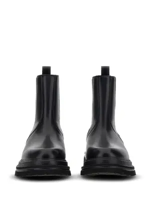 Hogan Leather Chelsea Ankle Boots - Black