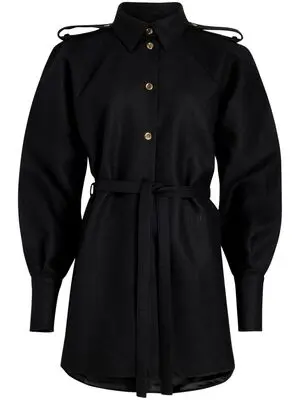 PATOU Mini Shirt Dress - Black