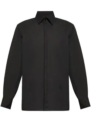 Saint Laurent Cotton Poplin Shirt - Black