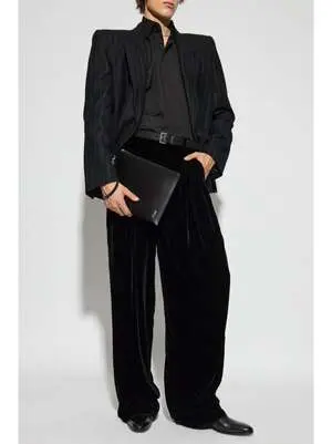 Saint Laurent Cotton Poplin Shirt - Black