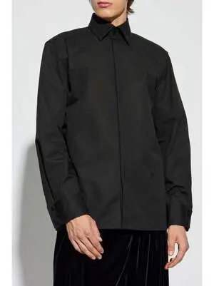 Saint Laurent Cotton Poplin Shirt - Black