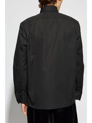Saint Laurent Cotton Poplin Shirt - Black