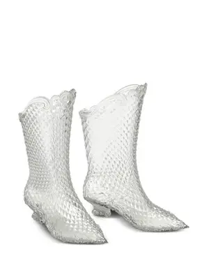 Y/project X Melissa Pointed Court Boots - White