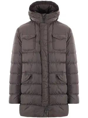 Herno Hooded Padded Coat - Grey