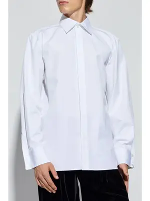Saint Laurent Cotton Poplin Shirt - White