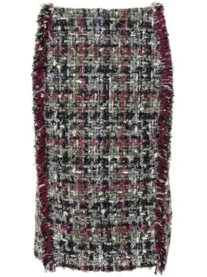 Etro Bouclé A-line Midi Skirt